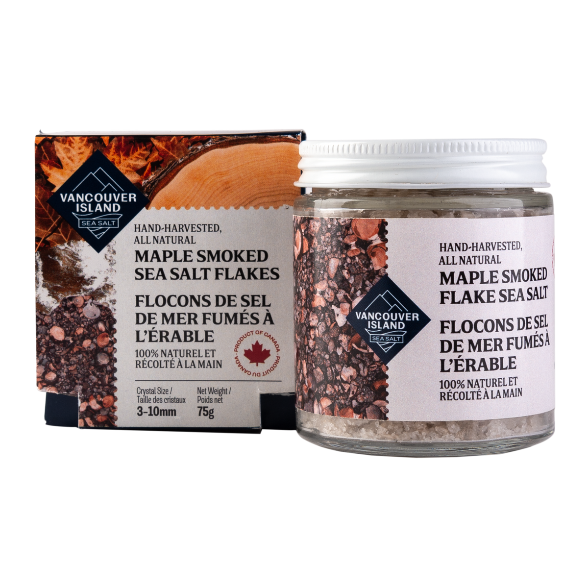 Maple Smoked Sea Salt Flakes (75g jar)